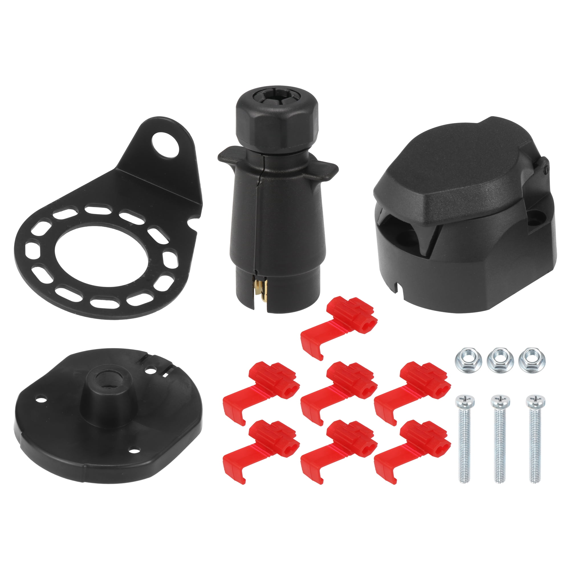7 Pin Trailer Socket Kit with Socket Plug Bracket Gasket Break Free ...