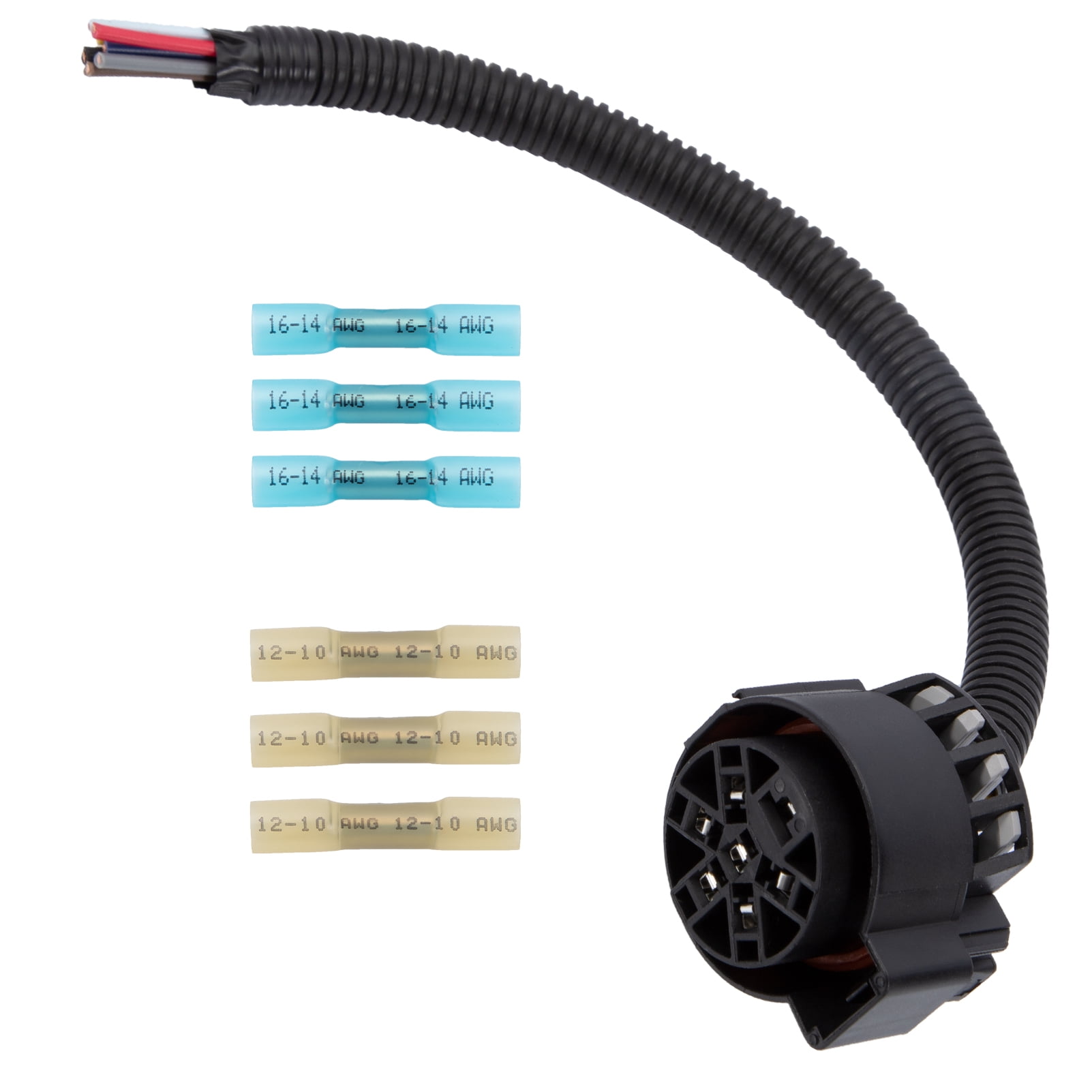 7 Pin USCAR Wiring Harness Universal Trailer Plug Replacement with Flex ...
