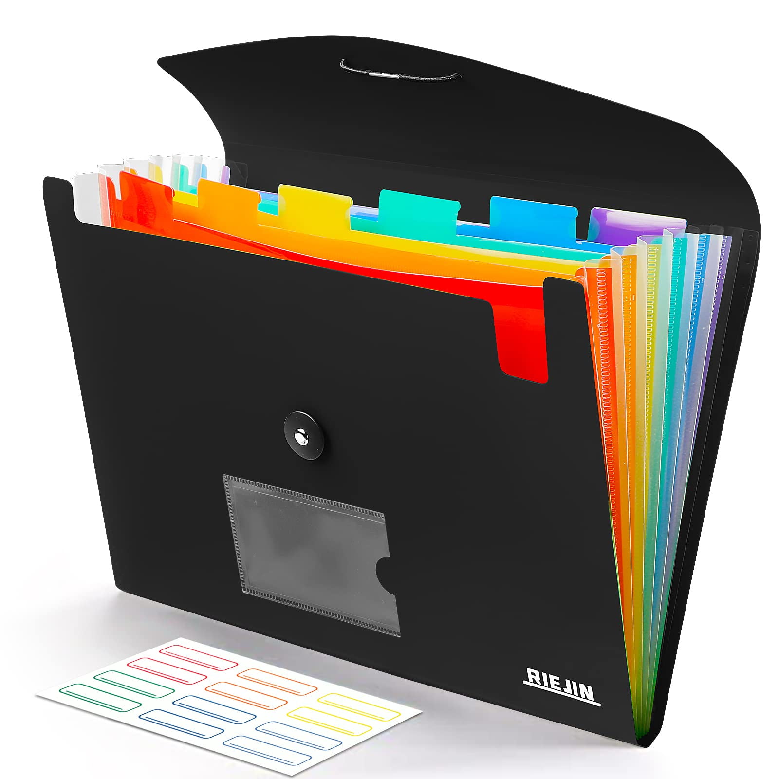 7 Pocket Accordion File Organizer with Writable Labels, Expandable ...