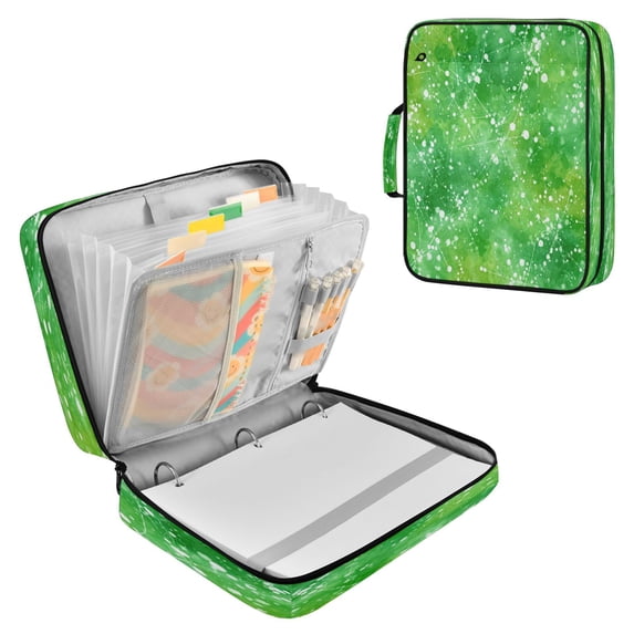 7-Pocket Expanding Filing Folder with 3-Ring Binder Portable Document ...