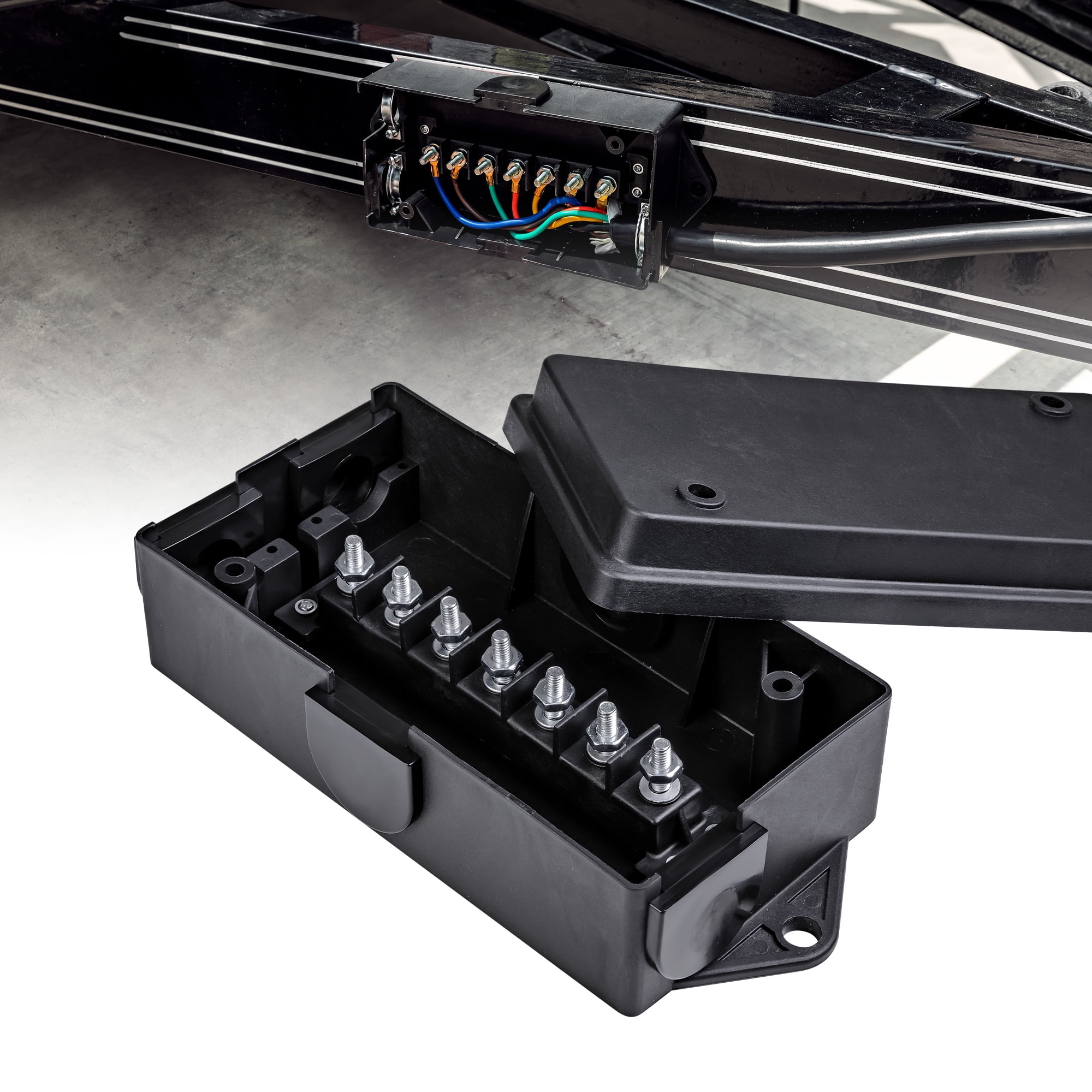 7-Port Trailer Wiring Junction Box [Steel Studs] [Stickers Included ...