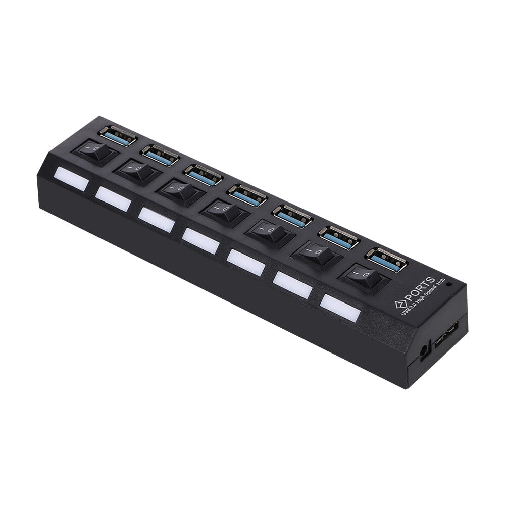 7-Port USB 3.0 HUB USB Splitter 7 Ports Expander with Switch For PC ...