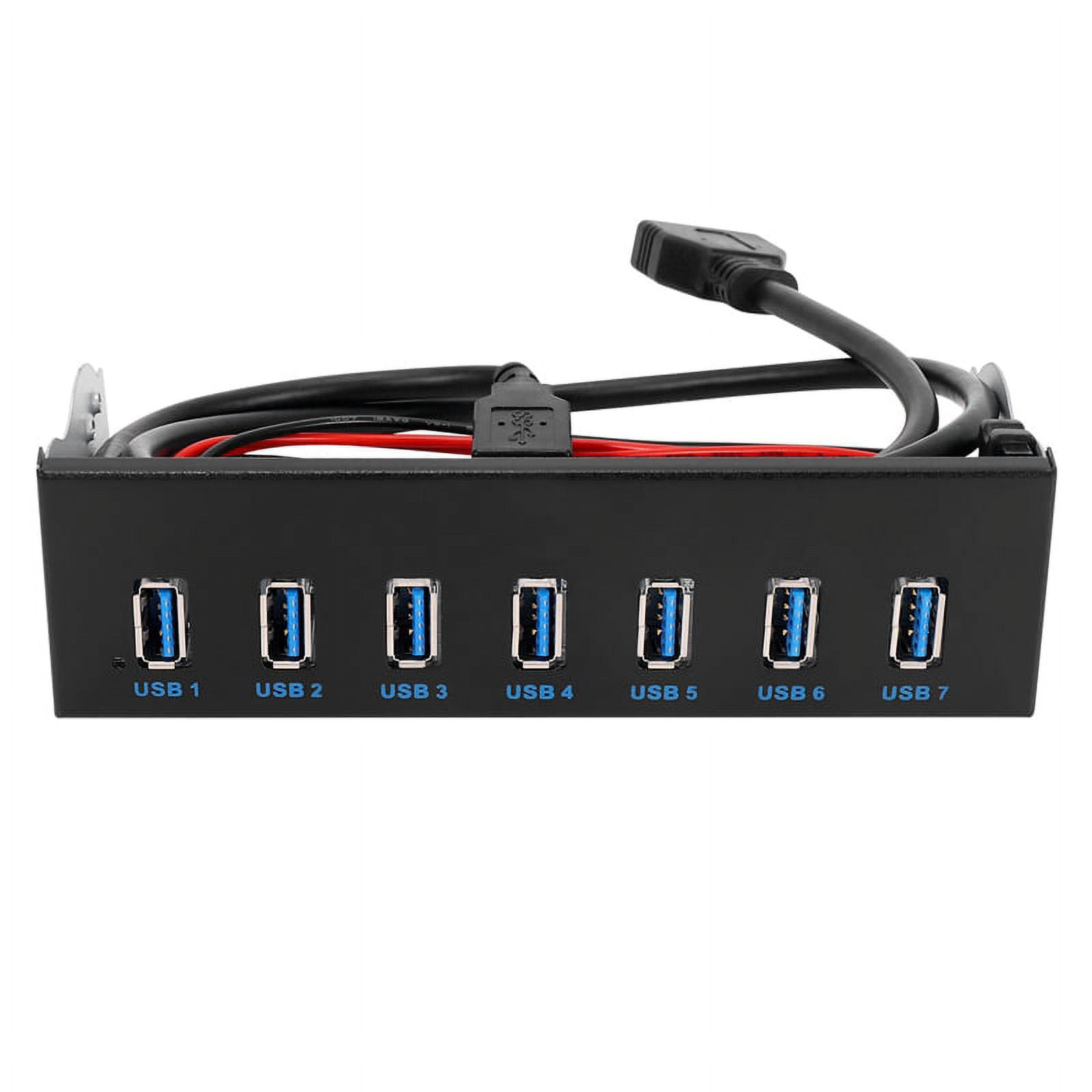 7 Port USB 3.0 Hub 5Gbs 5.25inch CD-ROM Drive Bay CD ROM Front Panel ...