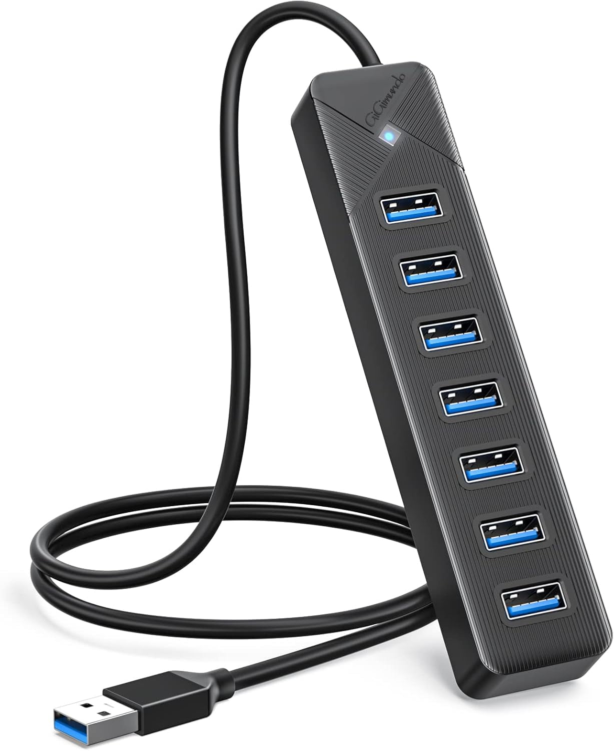 7-Port USB 3.0 Hub with USB-C Power Input Port - 5Gbps Multiport USB ...