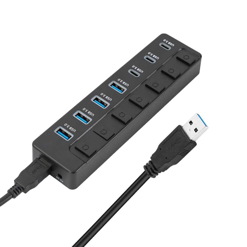 7 Port USB Adapter With 4 USB3.0 3 Type C Port 5Gbps Transfer Speed ...