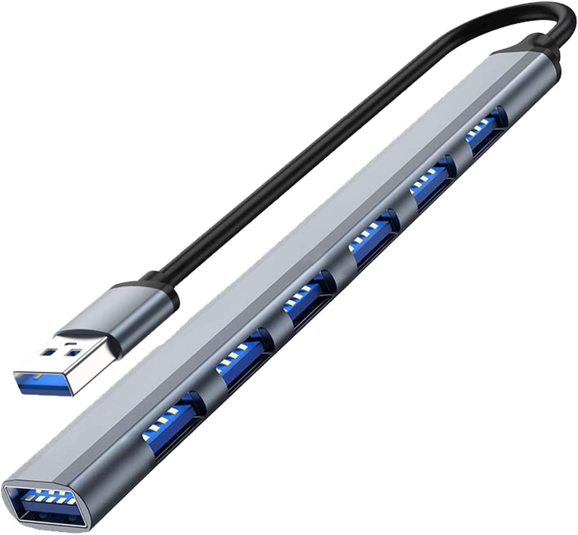 7-Port USB Hub 3.0, Multi Port USB Hub Splitter, Aluminium Multiport USB Hub USB Adapter USB ...