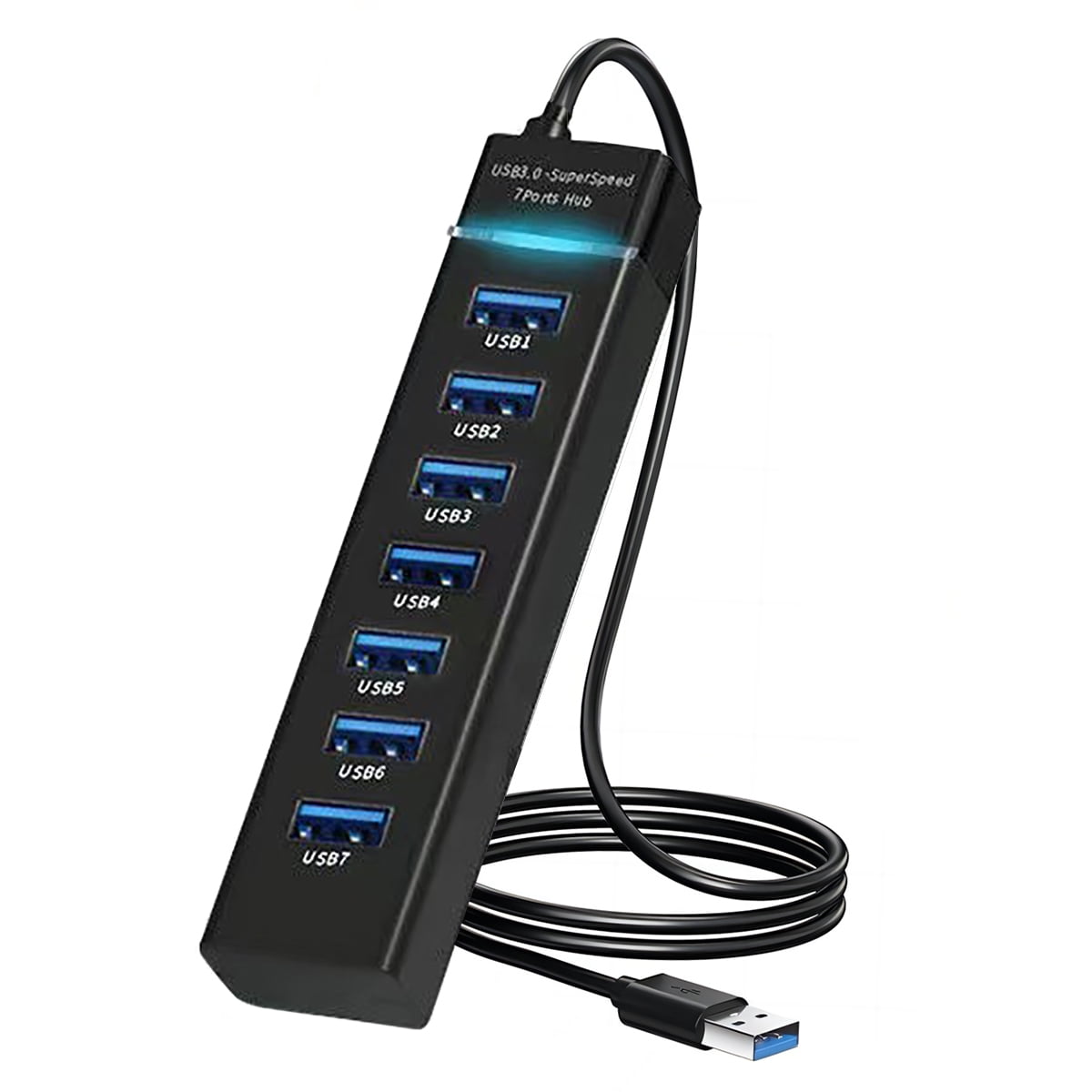 Okimo 7-Port USB 3.0 Hub, Multiport Data Extender, Multiple Expansion ...