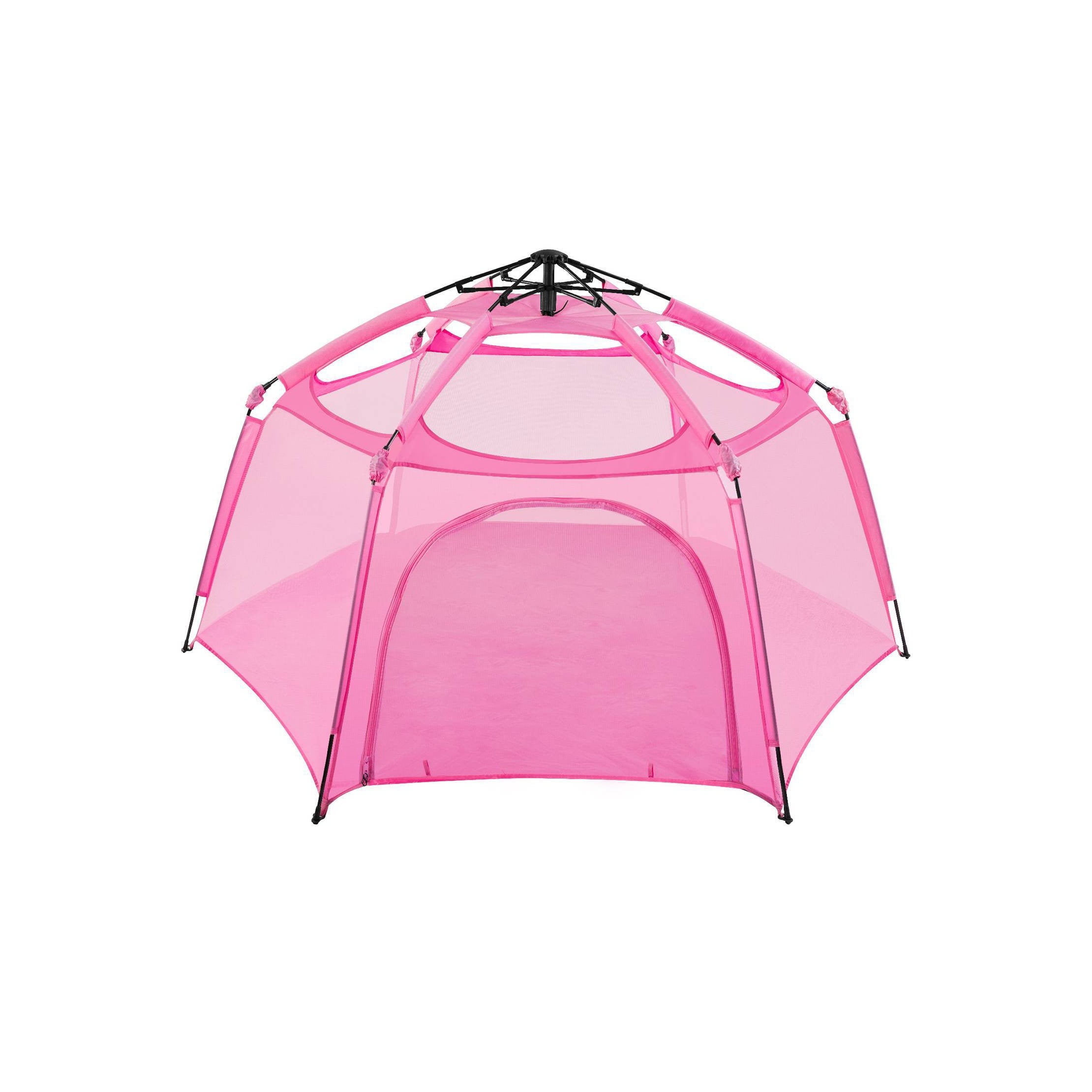 7' Portable Foldable Playpen Tent - Pink - Walmart.com