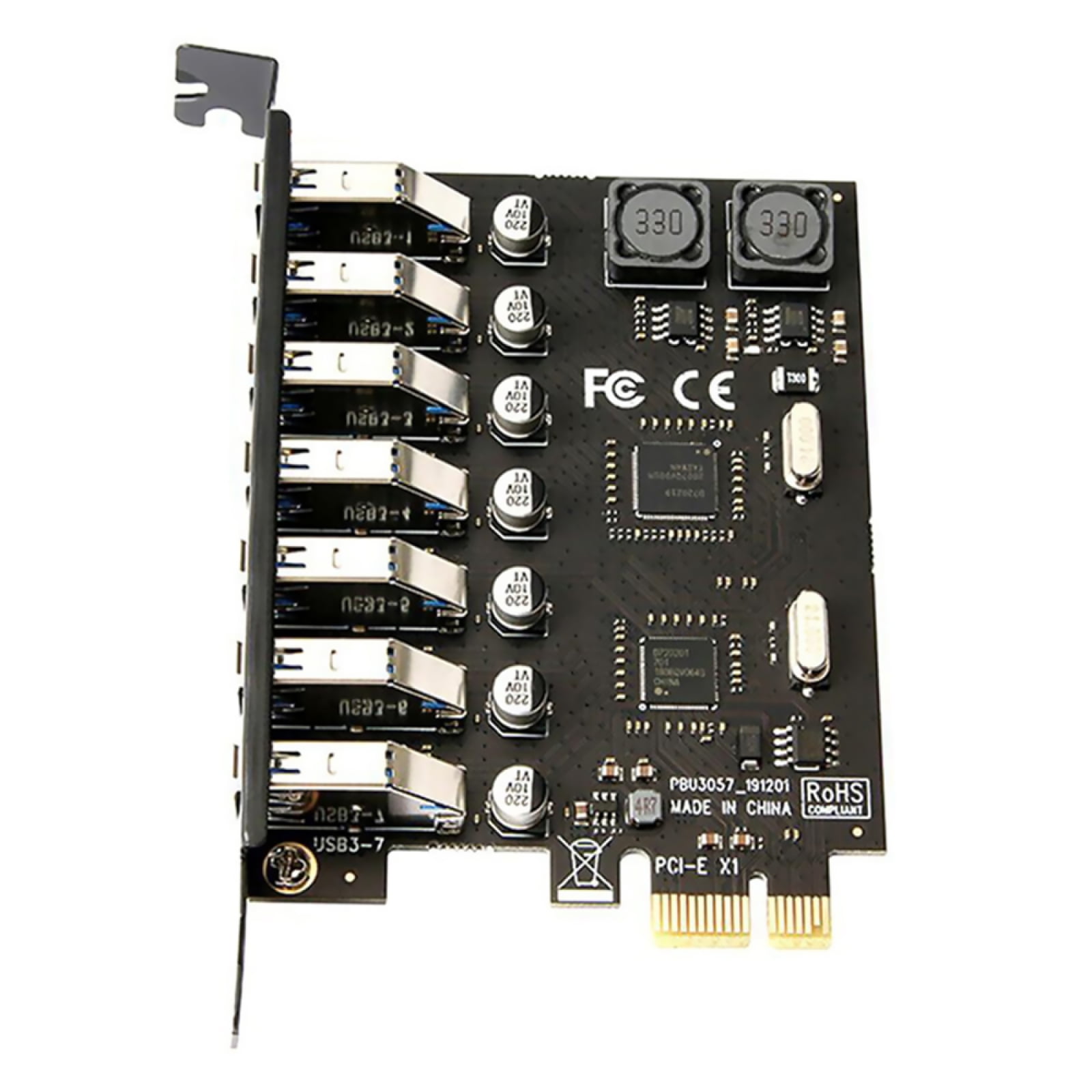 7 Ports PCI-E to USB 3.0 HUB PCI Express Expansion Adapter 5Gbps 5Gbps ...