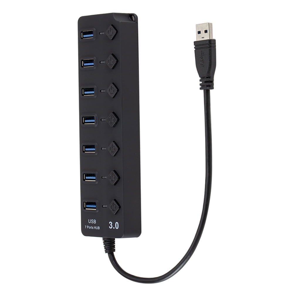 7 Ports USB Adapter USB Hub with USB Bus Power USB Hub for Keyboard USB ...