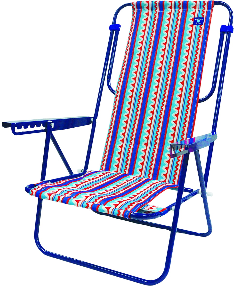 Bluewater Beach 7-Position Steel Lay-Flat Beach Chair - Walmart.com