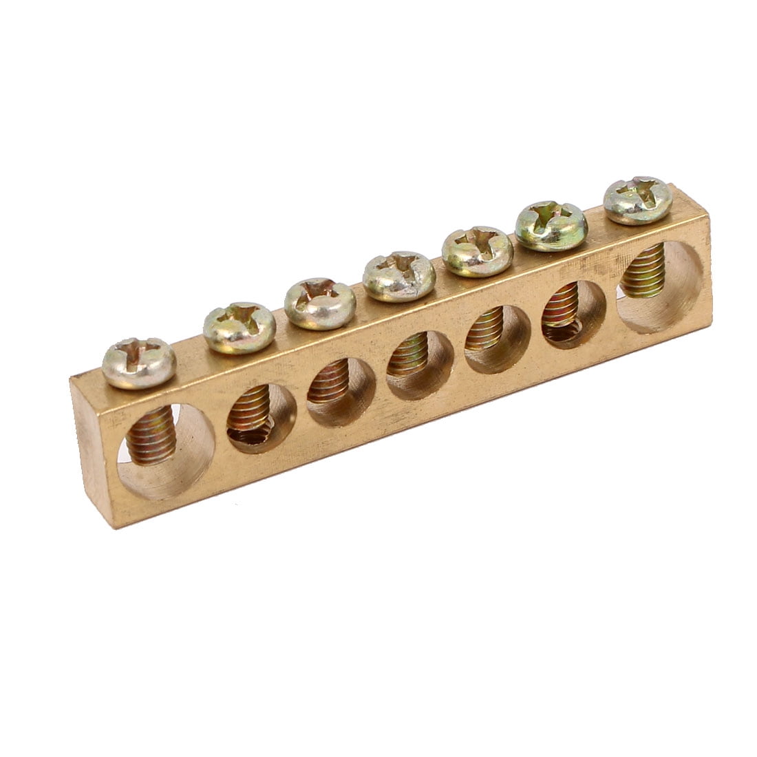 7 Positions Electric Wire Line Screw Terminal Ground Copper Neutral Bar ...