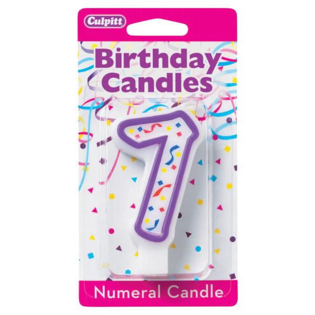 7' Purple Numeral Candles - Walmart.com