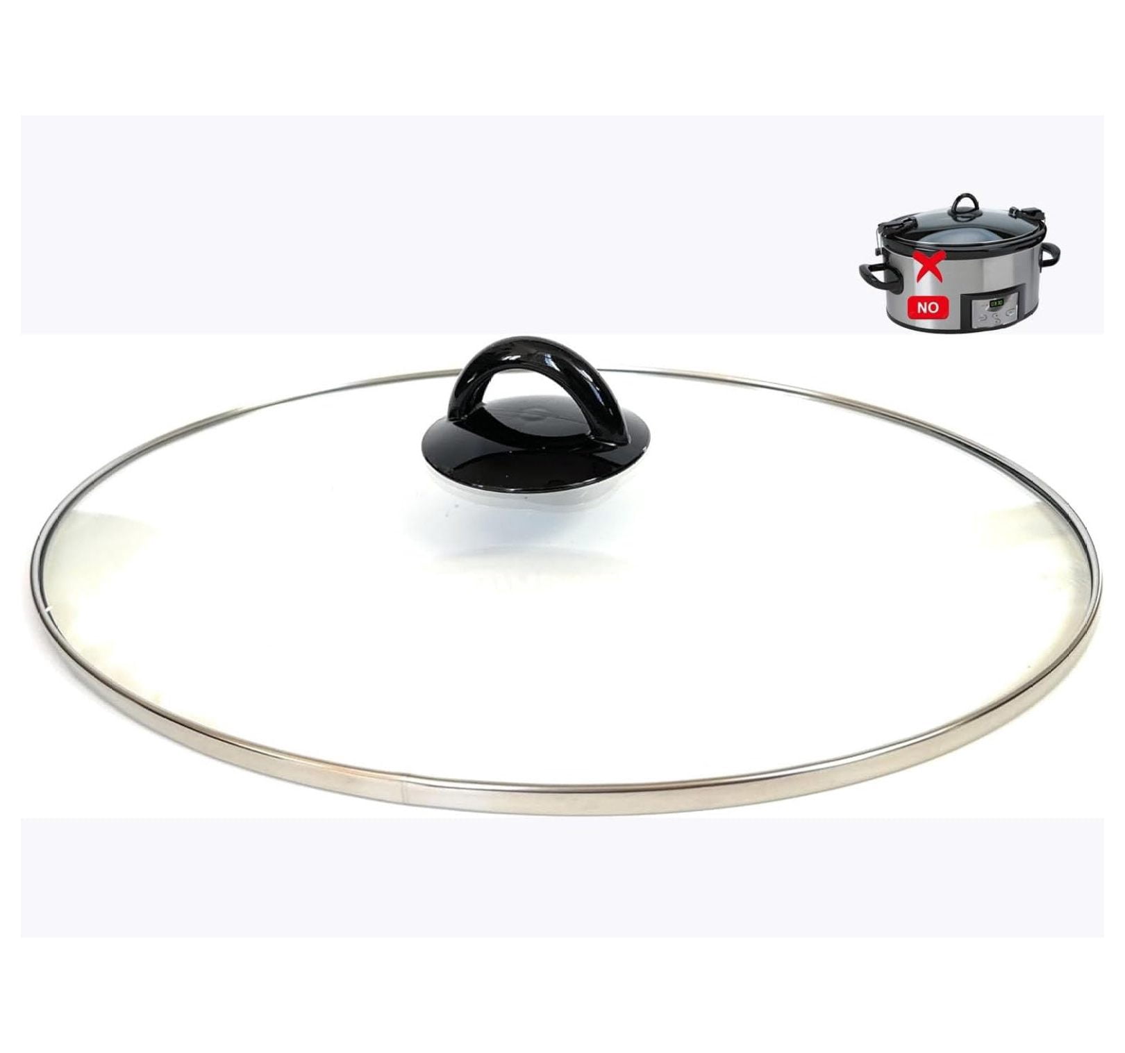 7 QT Slow Cooker Oval Glass Lid 11-1/8 on length, 10-1/4 on width ...