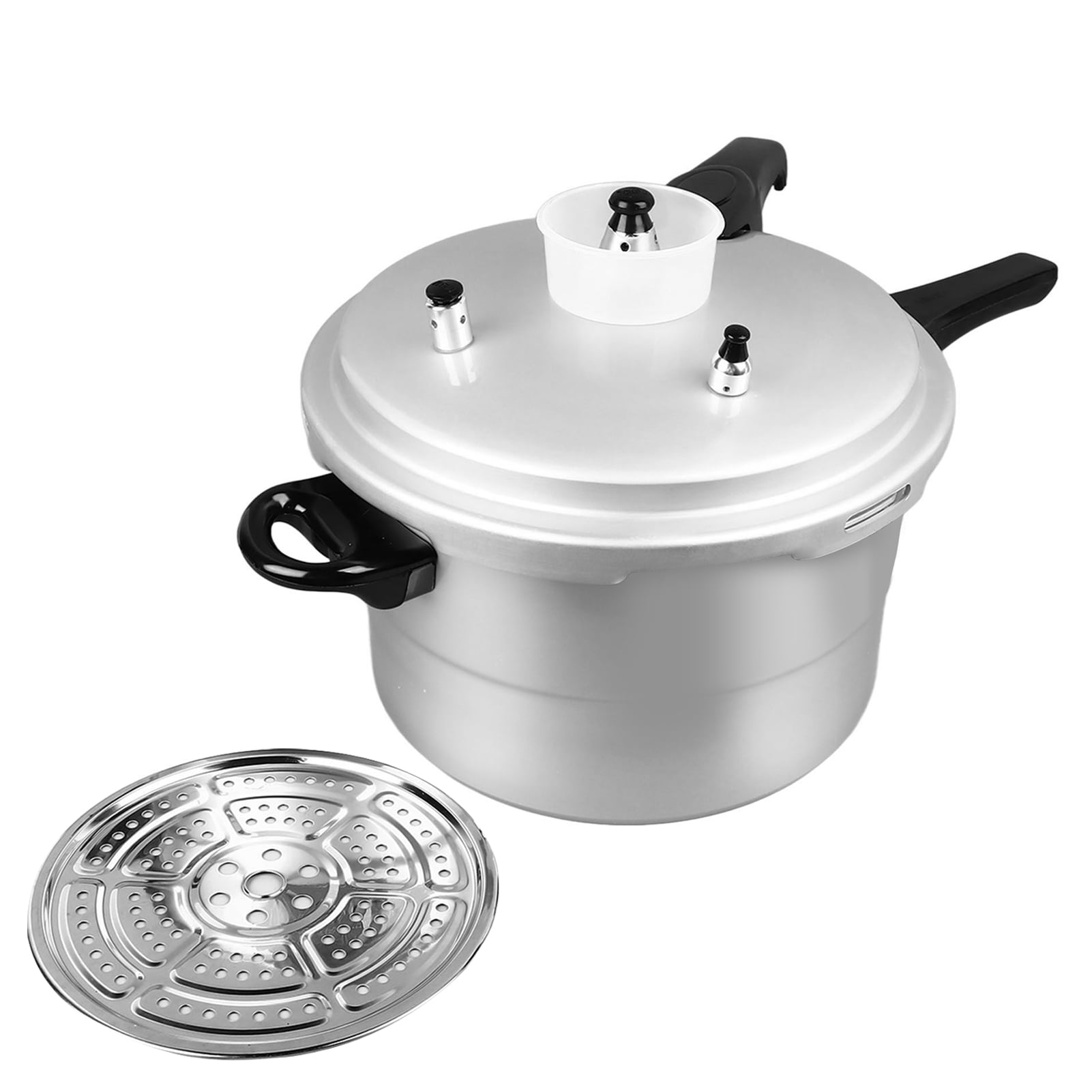 Tebru 7 Quart Aluminum Pressure Cooker, 6.3L Capacity, Steaming Grid ...