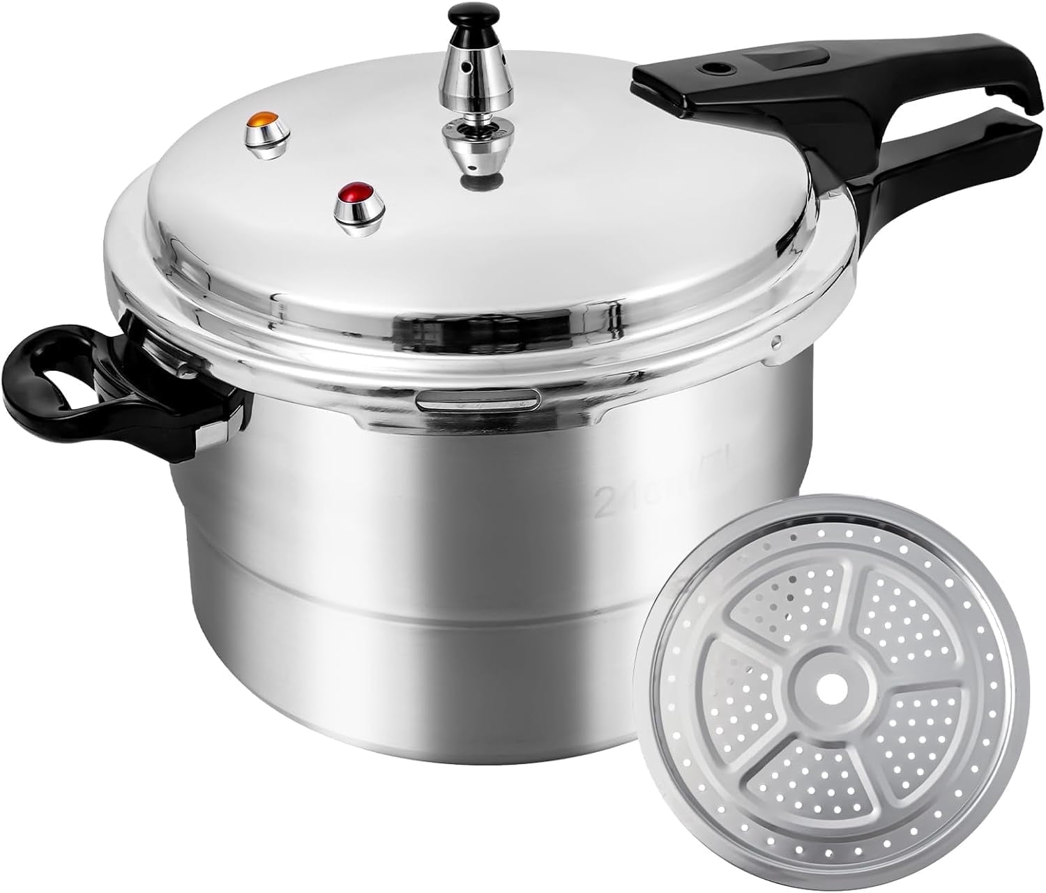7.4 Quart/7 Liter Aluminum Pressure Cooker with Steaming Rack - Walmart.com