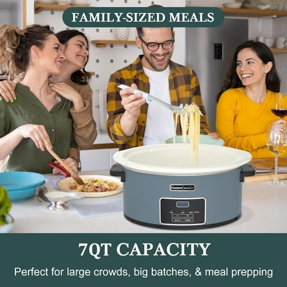 7-Quart Programmable Slow Cooker with Timer Keep Warm - Small Kitchen ...
