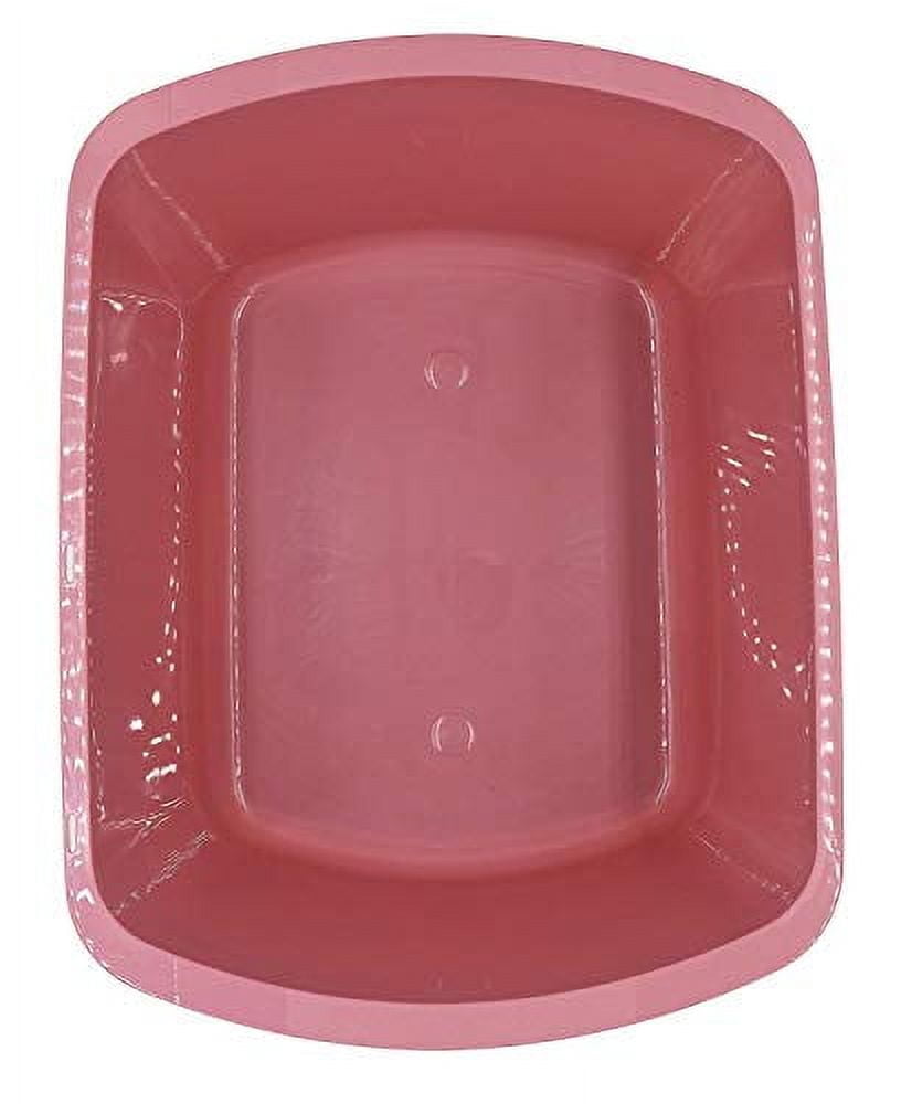 7 Quart Rectangular Plastic Wash Basin with Graduations, Rose (3 Pack ...