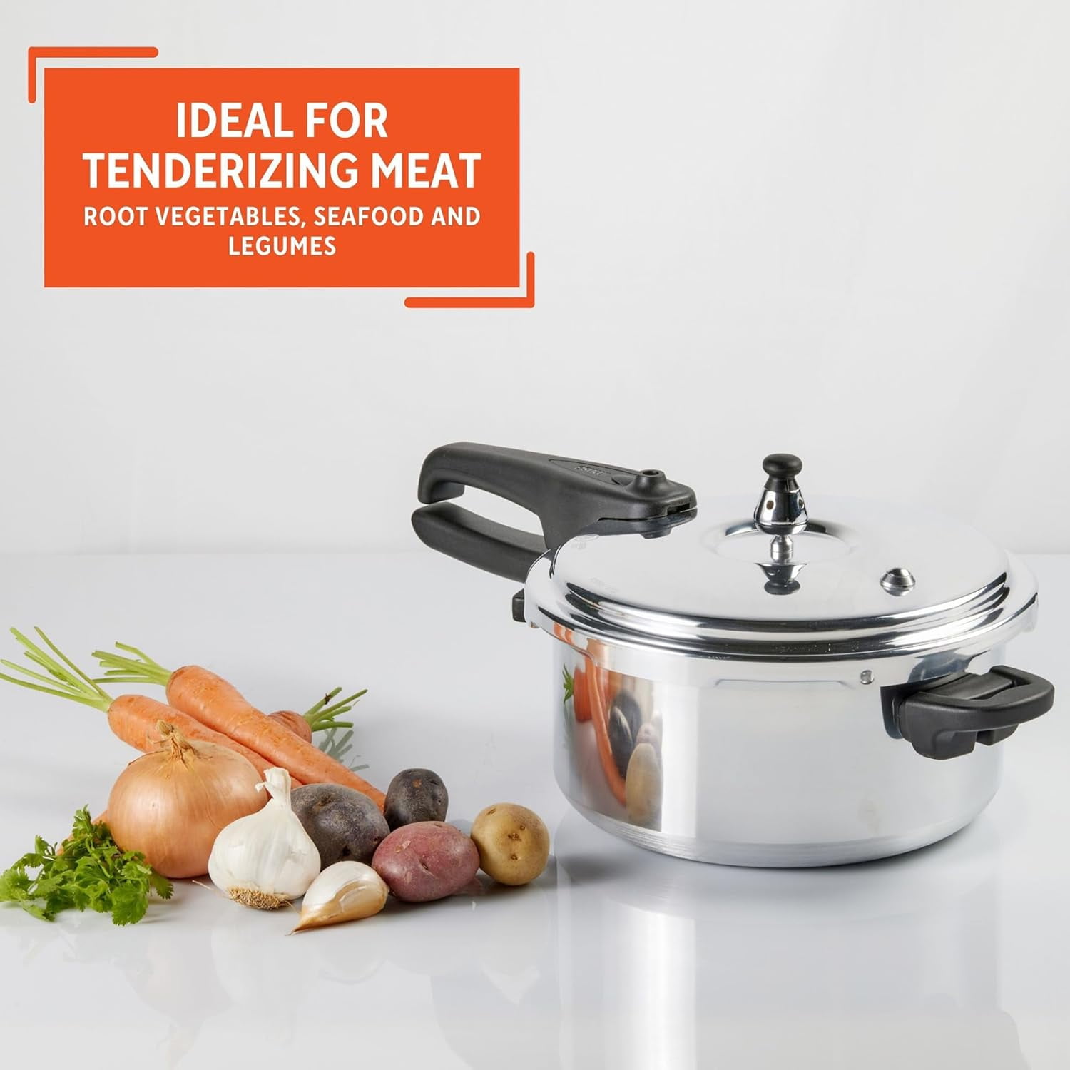 7 Quart Stovetop Aluminum Presure Cooker with safety valves for risk ...