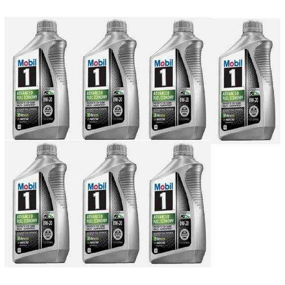 7 Quarts Engine Motor Oil MOBIL 1 Advanced Full Synthetic SAE 0W-20 ...