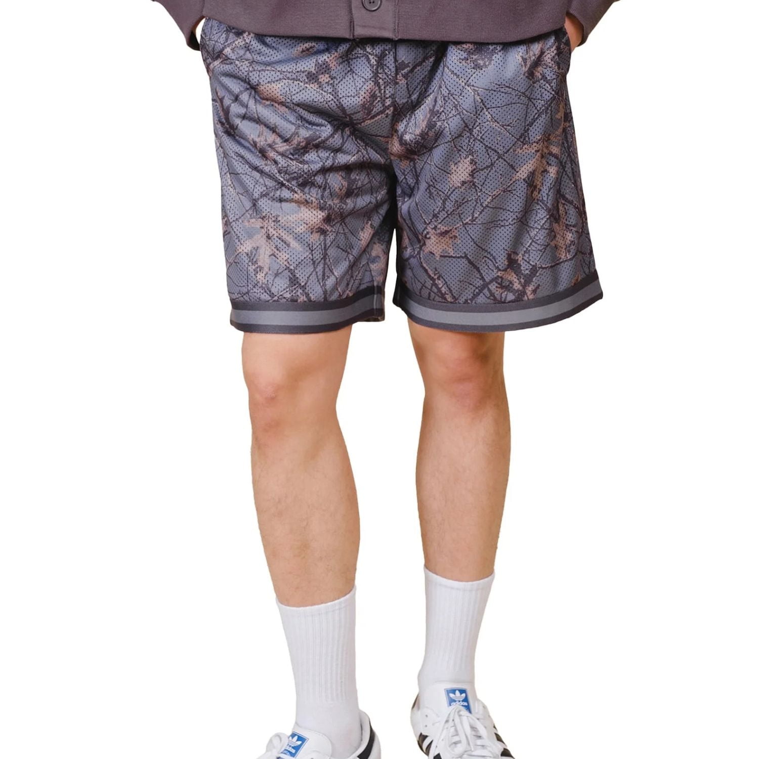 Brooklyn Cloth Men’s 7" Rib Camo Mesh Shorts, Breathable, Side Pockets ...