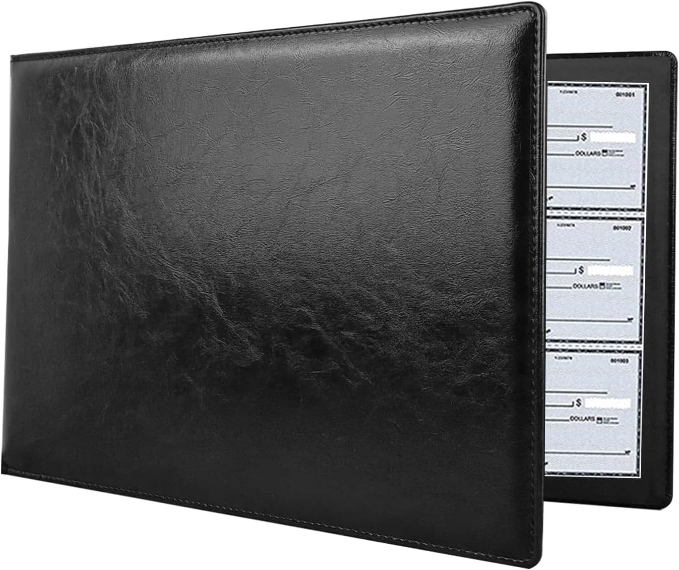 7 Ring Business Checkbook Binder 600 Checks Capacity,PU Leather Cover ...