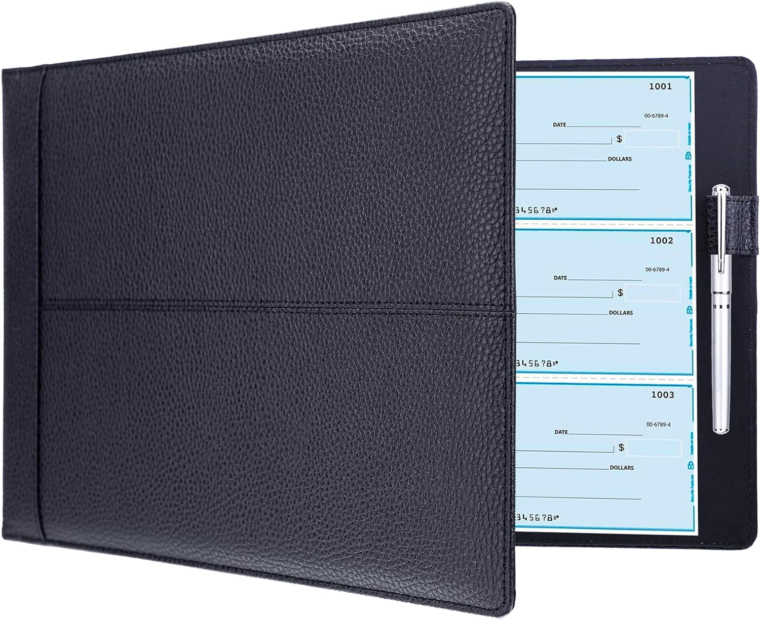 7 Ring Business Checkbook Binder for Checks, 600 Checks Capacity, PU ...