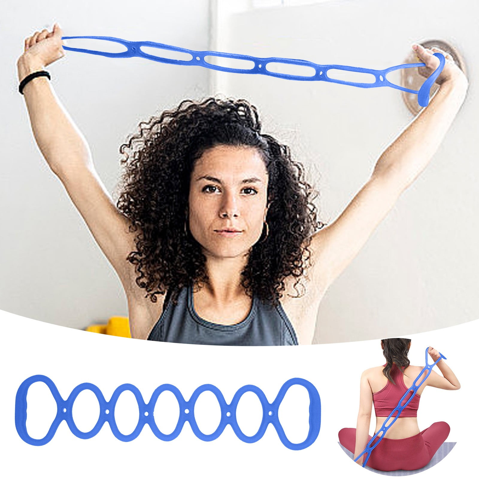 7 Ring Stretch And Resistance Exercise Band Foot Leg And Hand Stretcher ...