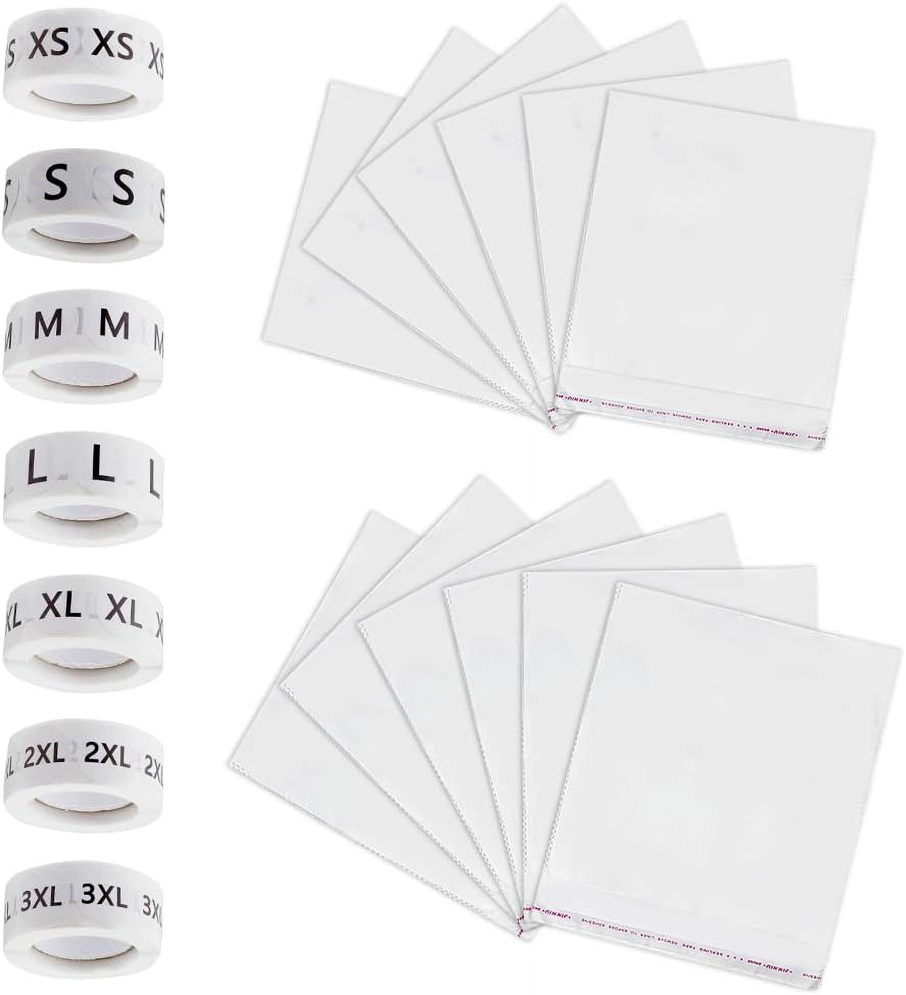 7 Rolls 7 Styles Paper Self-Adhesive Clothing Size Labels Sticker Rolls ...