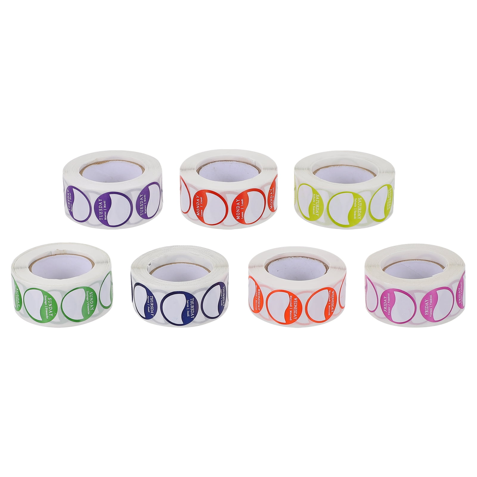 7 Rolls Adhesive Food and Restaurant Day Stickers Inventory Management ...