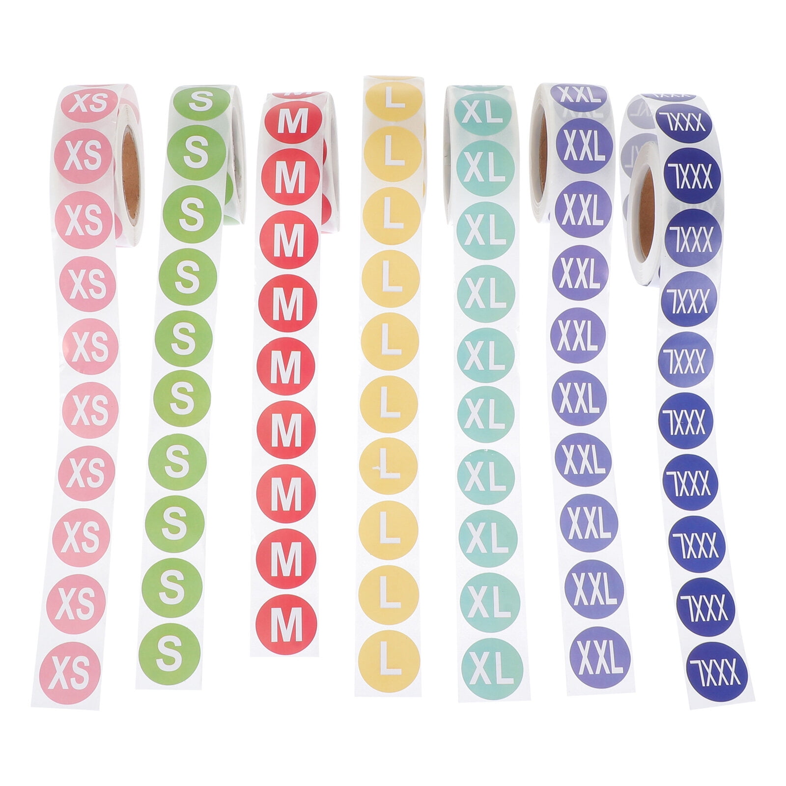7 Rolls of Clothes Size Sticker Round Label Practical Apparel Size ...