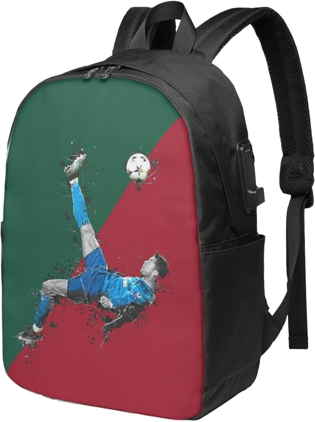 #7 Ronaldo Adult Backpacks Bag Laptop Bag Bookbag Usb Backpack 17 Inch ...