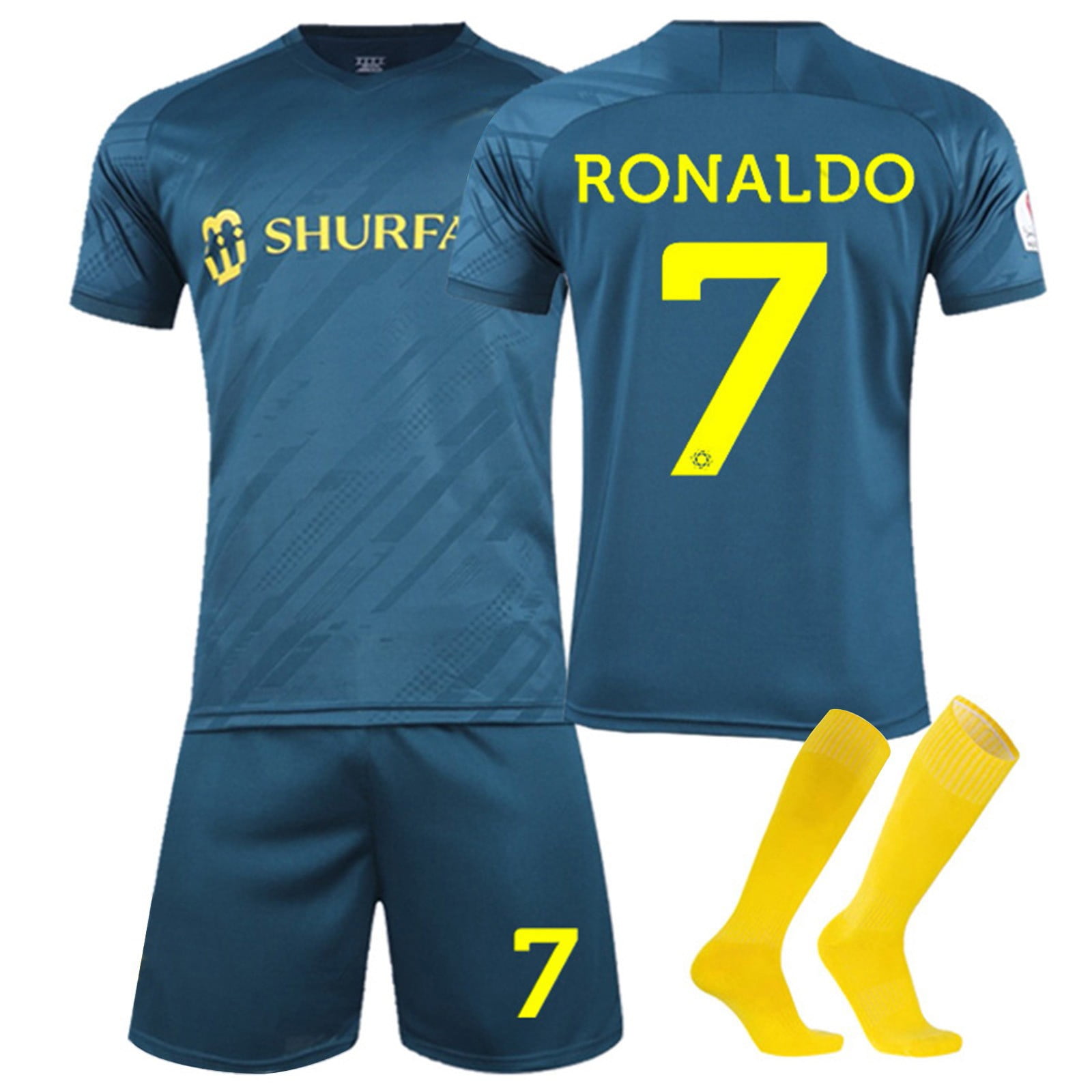 #7 Ronaldo Jersey Aldult 23/24 Third Kit Shirt Shorts Socks Sets ...