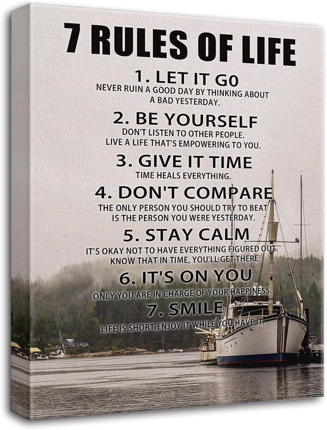 7 Rules of Life Motivational Posters Inspirational Quotes Positive ...