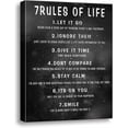 7 Rules Of Life Wall Art Motivational Inspirational Poster Printed On