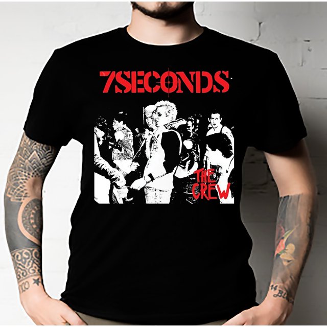 7 SECONDS T-shirt Punk Rock Band Adult Tee Black 100% Cotton New Unisex ...