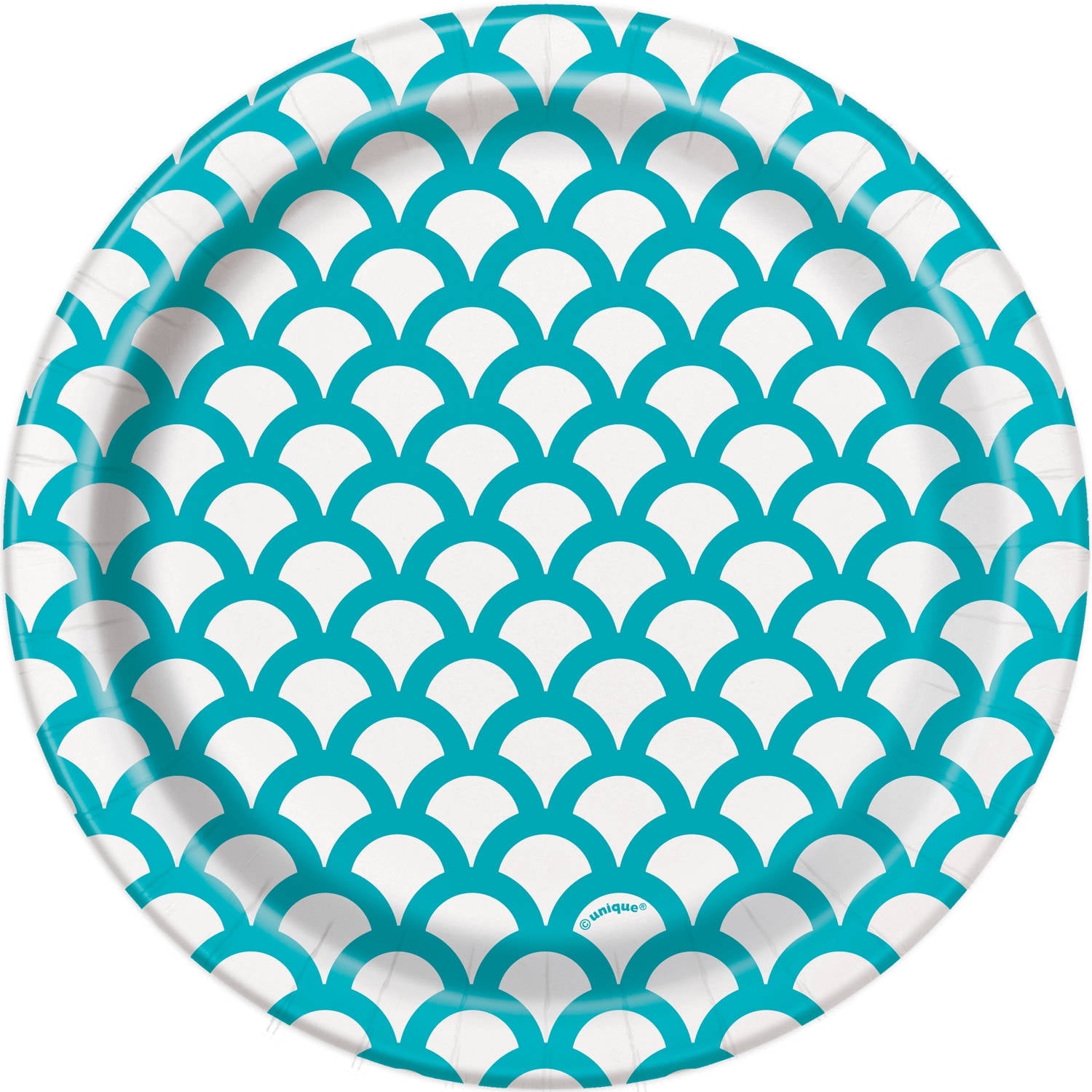 7" Scalloped Paper Dessert Plates, Teal, 8ct - Walmart.com