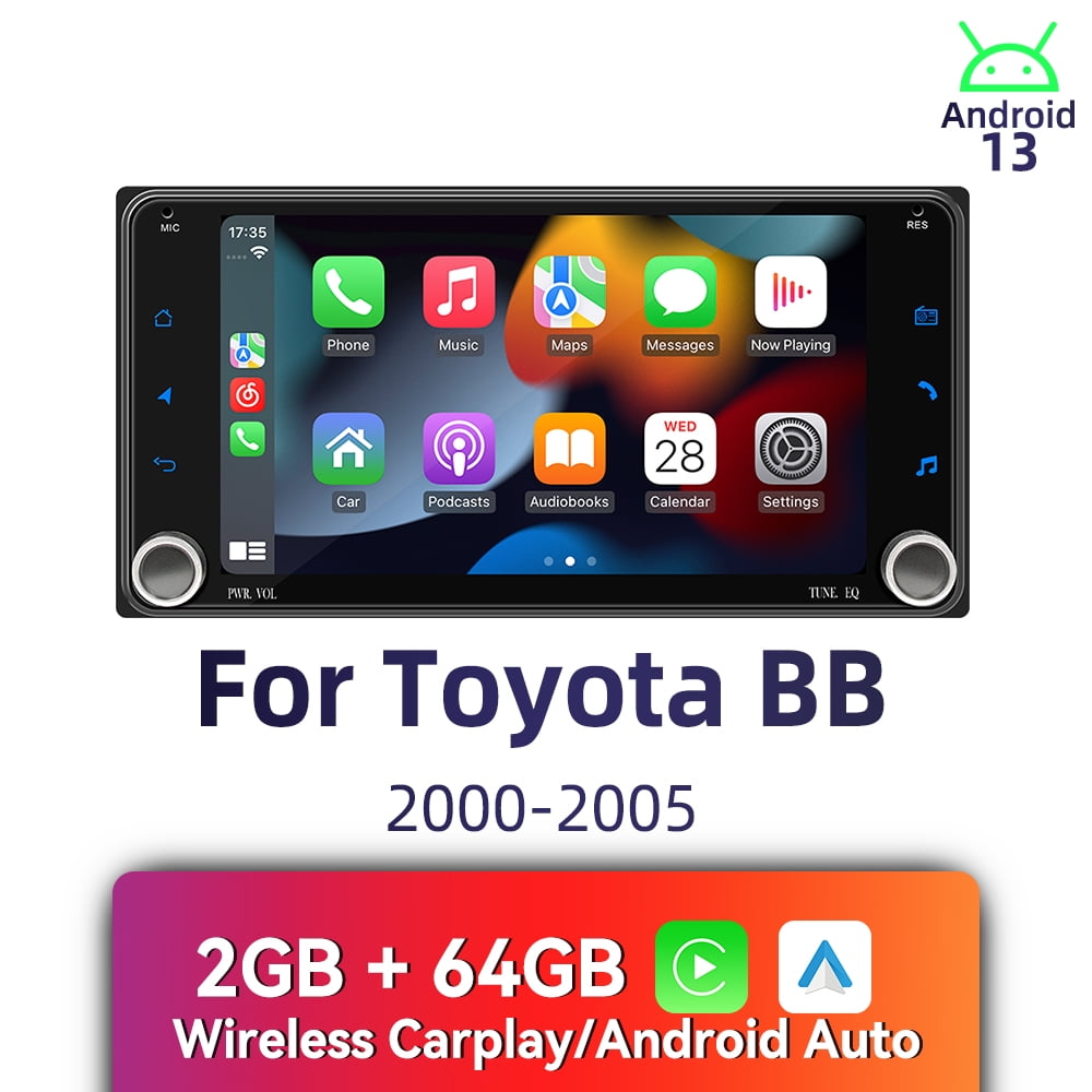 7" Screen Wireless Carplay 2 Din Android Radio Car Multimedia for Toyota BB 2000-2005 Head Unit ...
