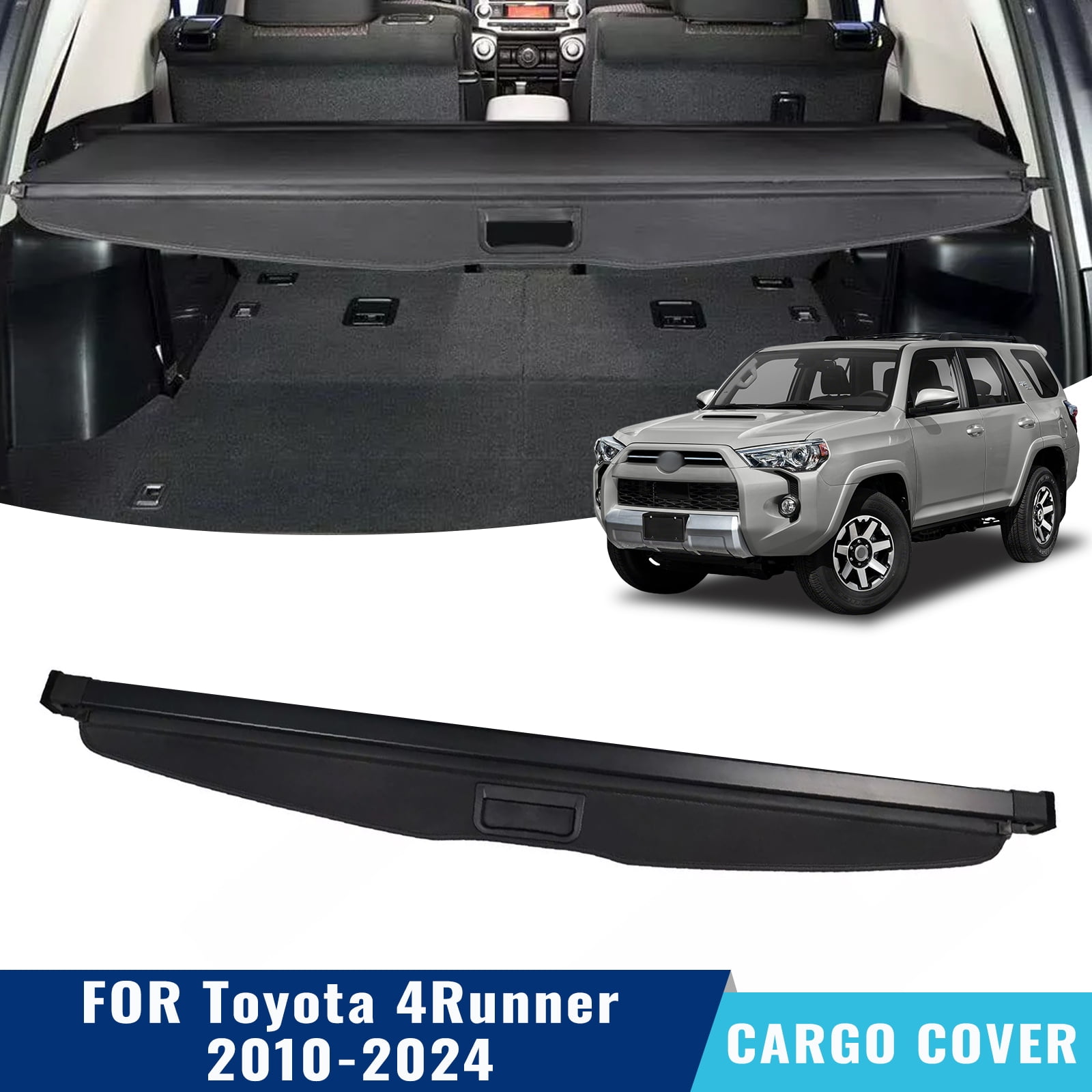 For 7-Seat Toyota 4Runner 2010-2024 Retractable No Gap Cargo Cover Fit ...