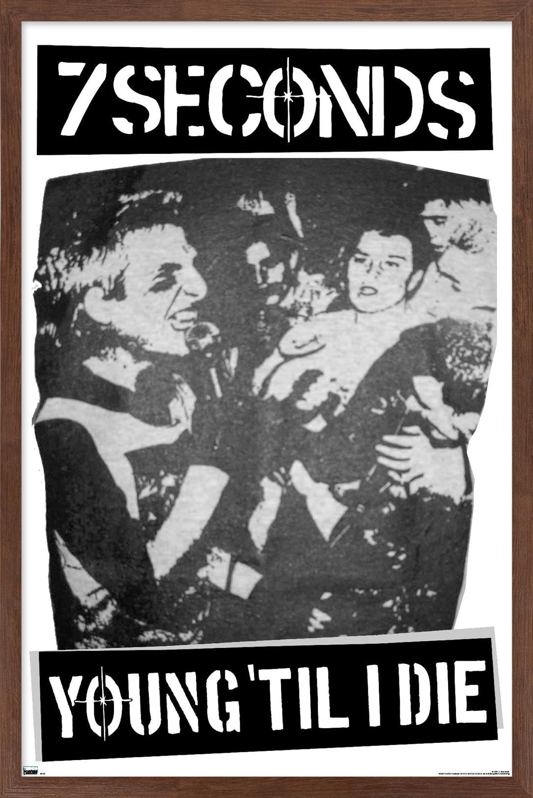 7 Seconds - Young Wall Poster, 14.725" x 22.375", Framed - Walmart.com