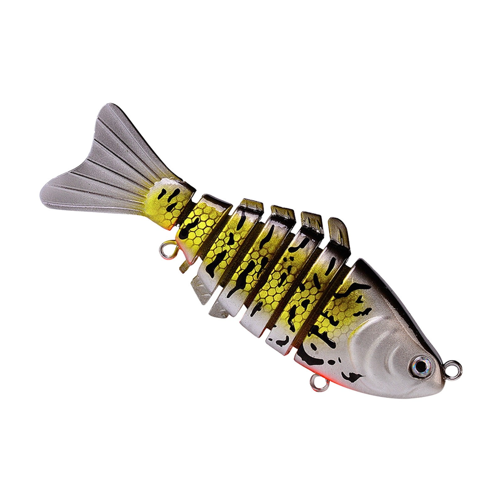7 Segment Lifelike Swimbait for Saltwater Freshwater Fishing Realistic ...