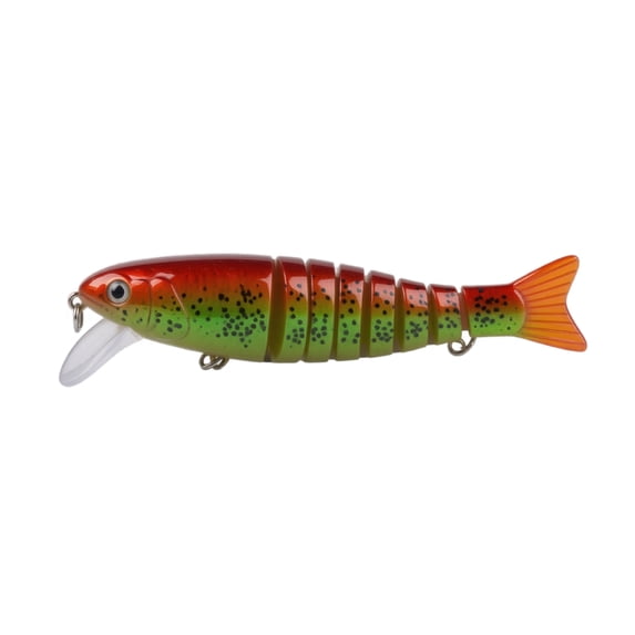 7-Segment Minnow Lure with Swimming Action for Bass Pike Perch Fishing ...
