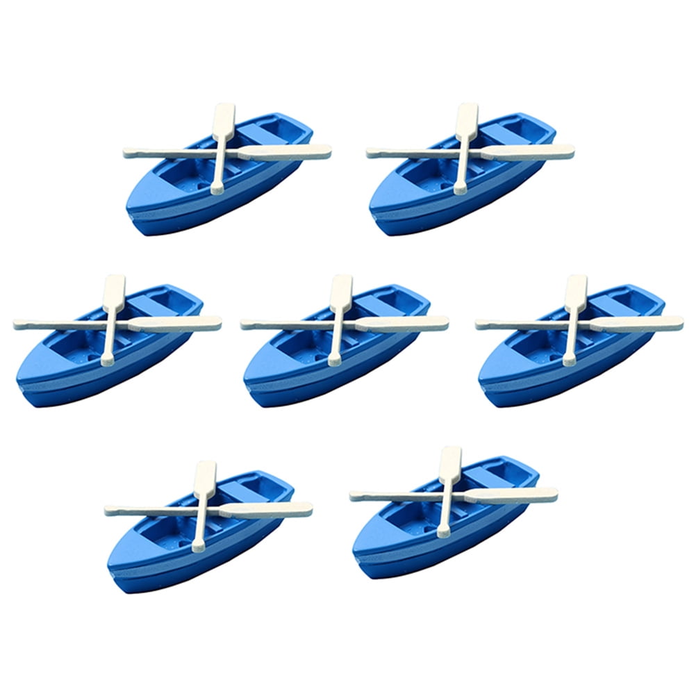 FOLOYORI Resin Blue Miniature Boat Model DIY Material 7 Set - Walmart.com