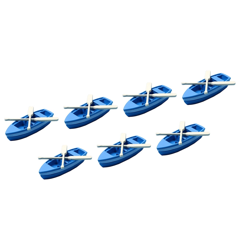 7 Set of Lovely Boat Model Mini Resin Boat Scene Creation Resin Boat ...