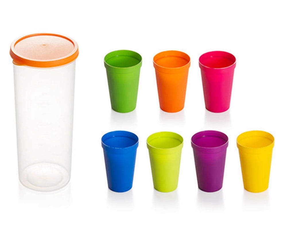 7 Sets Of Children's Plastic Cups Children's Juice Cup-Party Cup-Water ...