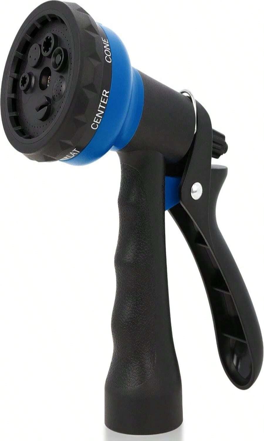 7-Setting Garden Hose Nozzle Sprayer - Blue And Black Adjustable Water ...