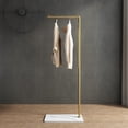 7-Shaped Freestanding Garment Rack With Marble Base, Small Space ...
