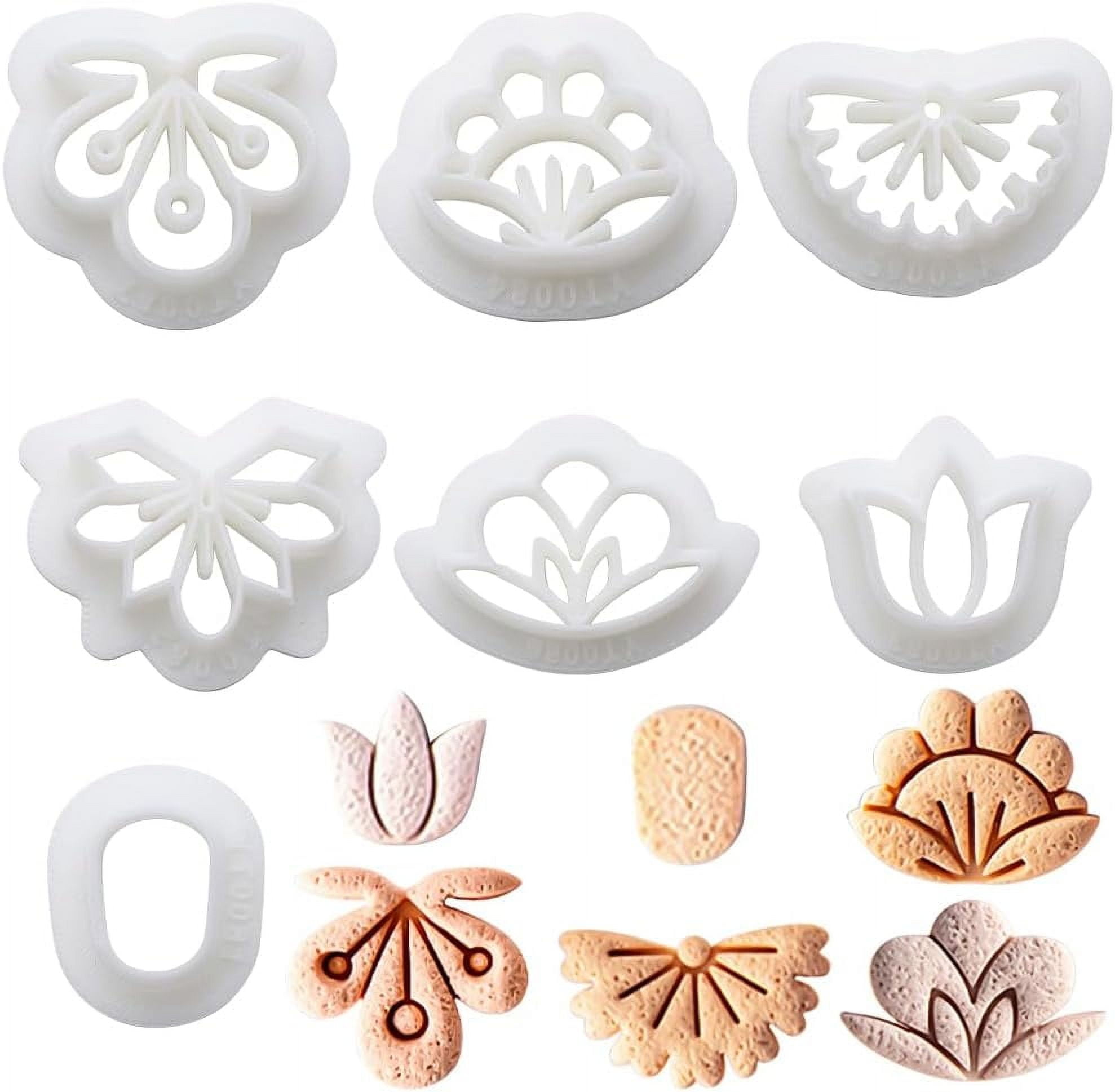 7 Shapes Flower Polymer Clay Cutters Basic Clay Cutter for Polymer Kit ...