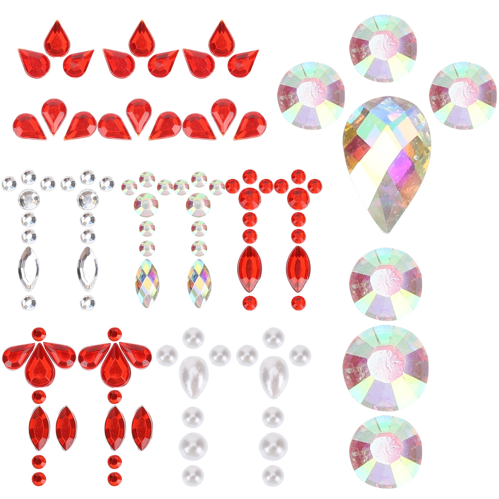 7 Sheets Jewlery Rhinestones for Makeup Bindi Stickers The Face Woman ...