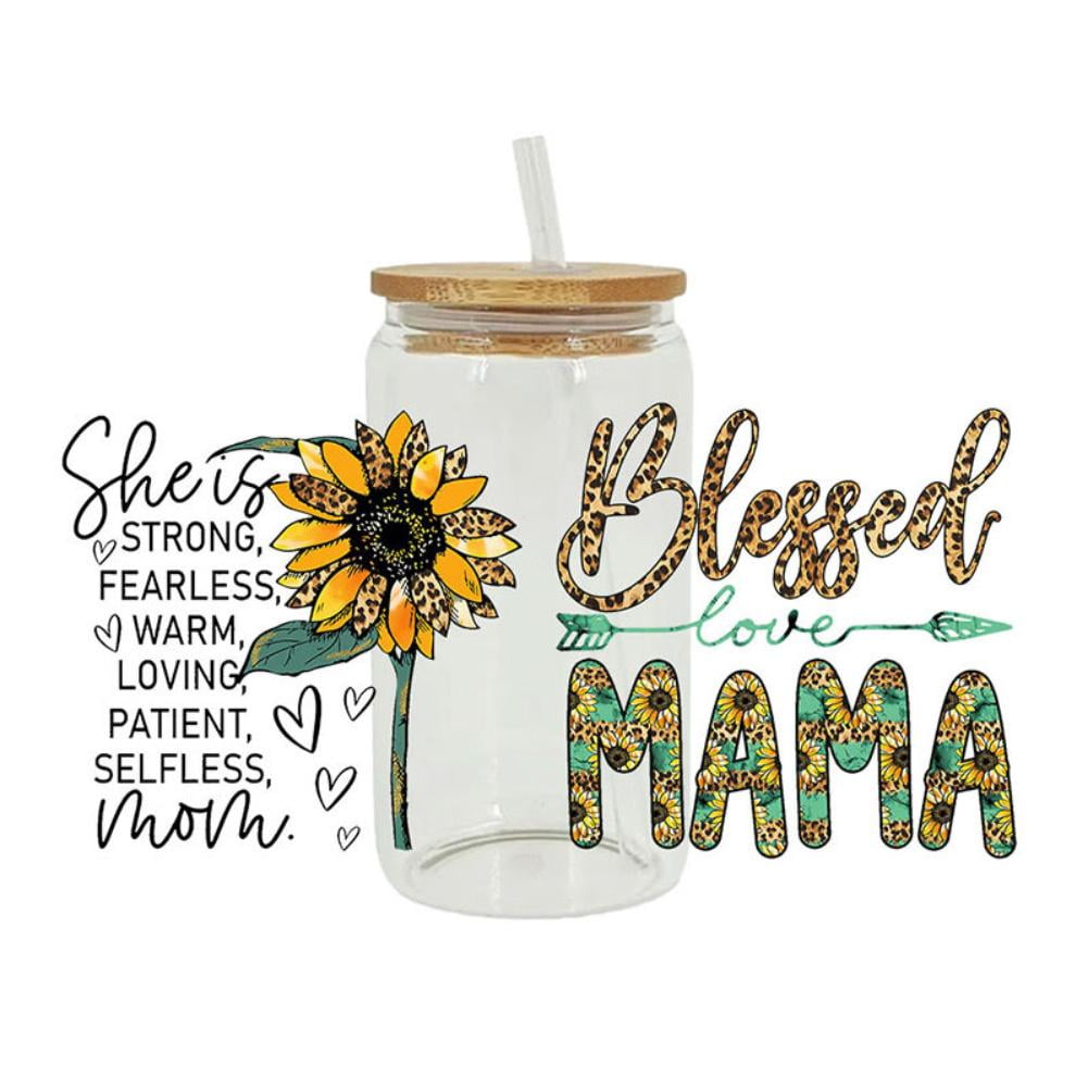 7 Sheets Uv Dtf Cup Wrap For 16 Oz Mom Mama Uv Dtf Transfer Sticker